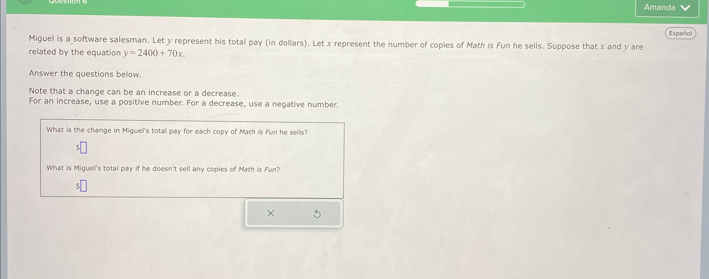 Solved Miguel is a software salesman. Let y ﻿represent his | Chegg.com