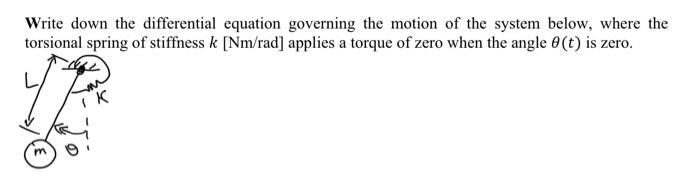 Solved Write down the differential equation governing the | Chegg.com