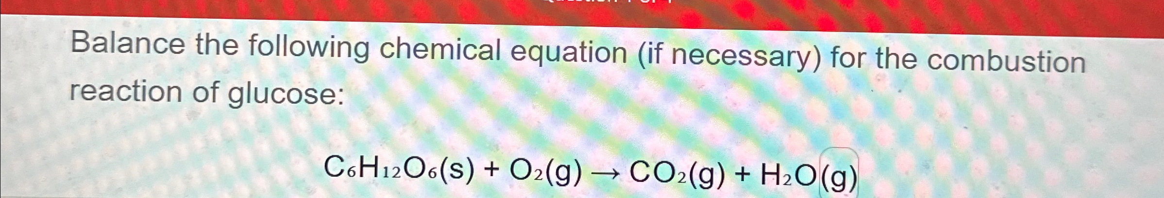 Solved Balance the following chemical equation (if | Chegg.com