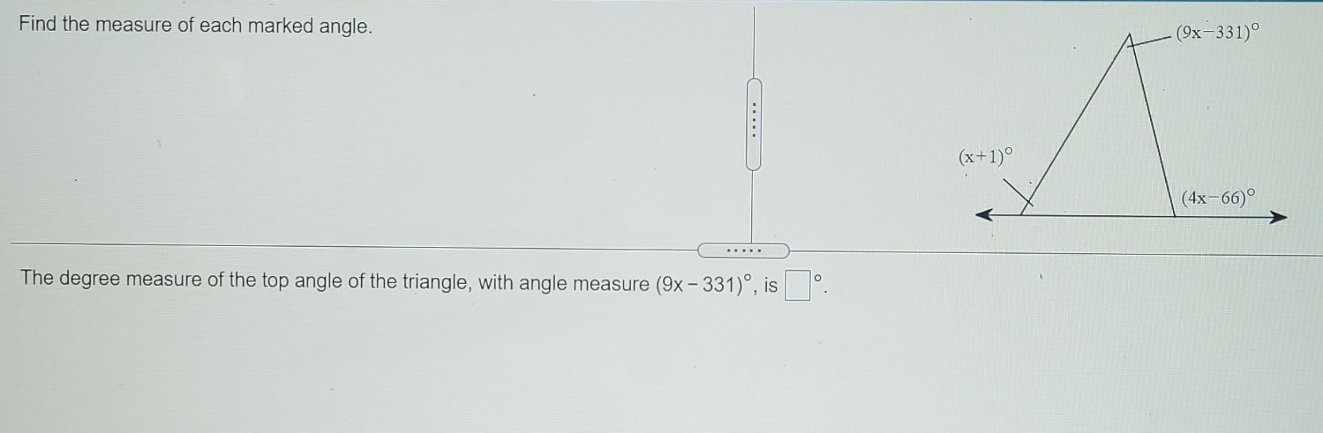 Solved Find the measure of each marked angle. (Ix-331) (x+1) | Chegg.com