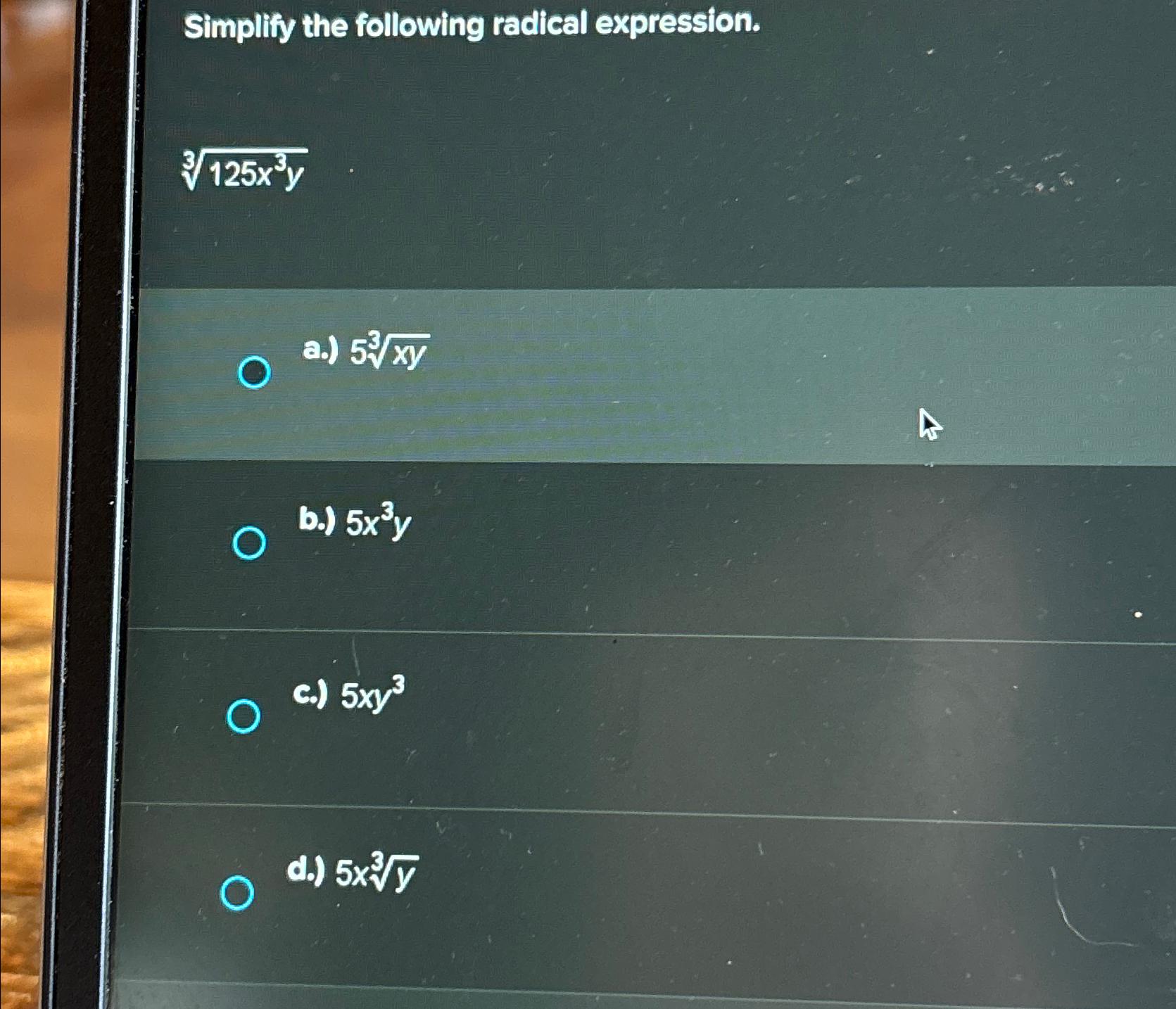 Solved Simplify the following radical | Chegg.com