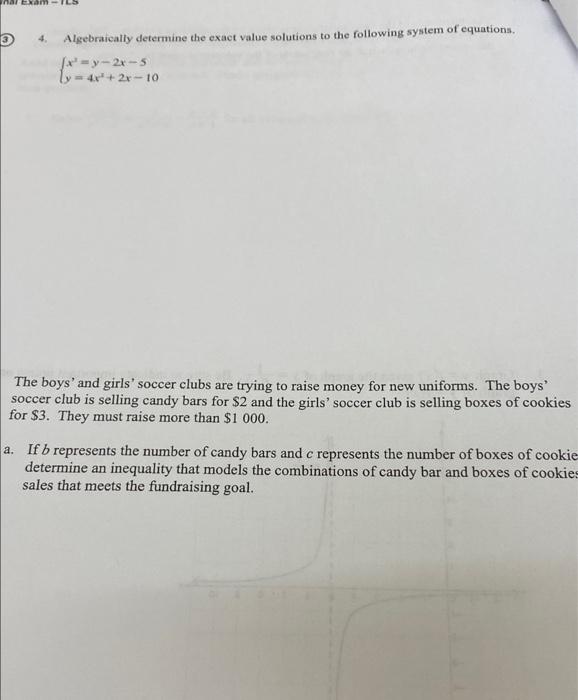 Solved nal tram 4 Algebraically determine the exact value | Chegg.com