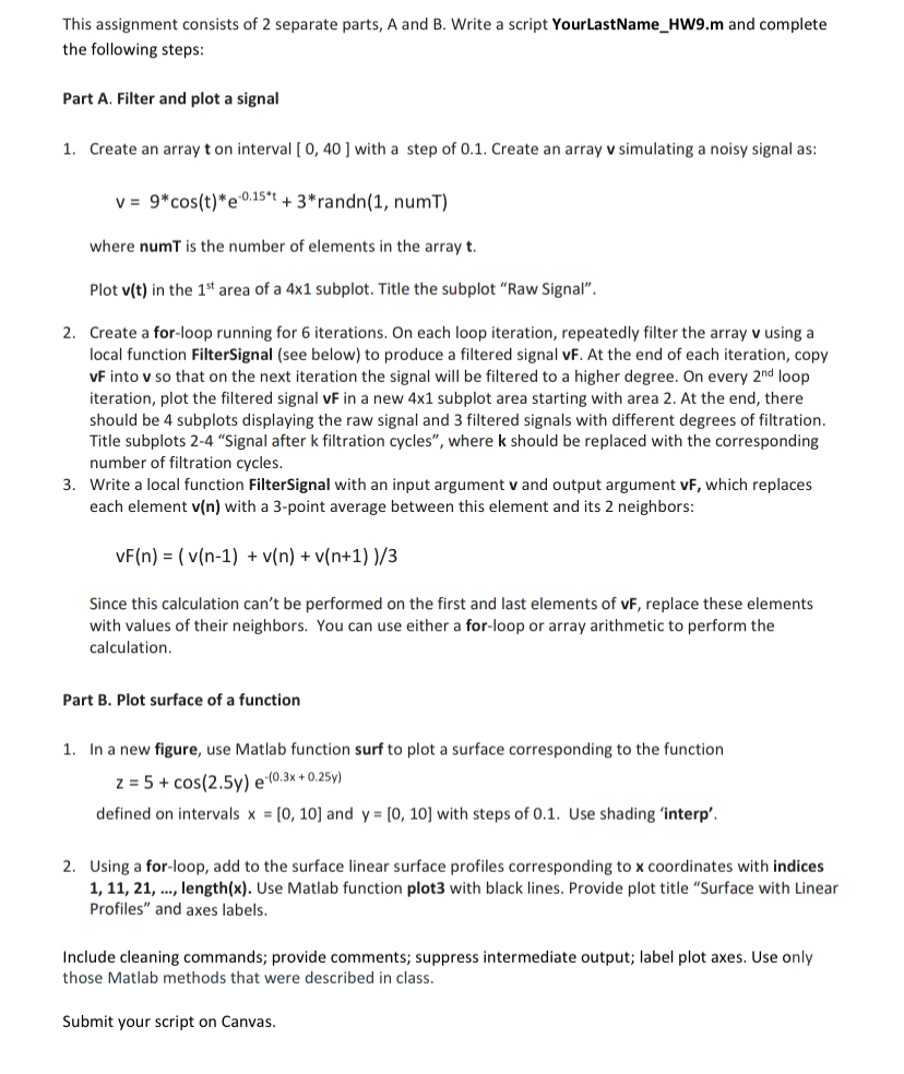 Solved This assignment consists of 2 ﻿separate parts, A and | Chegg.com