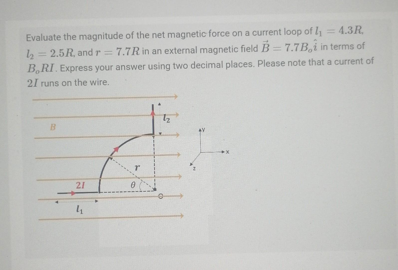 Solved Evaluate The Magnitude Of The Net Magnetic Force On A