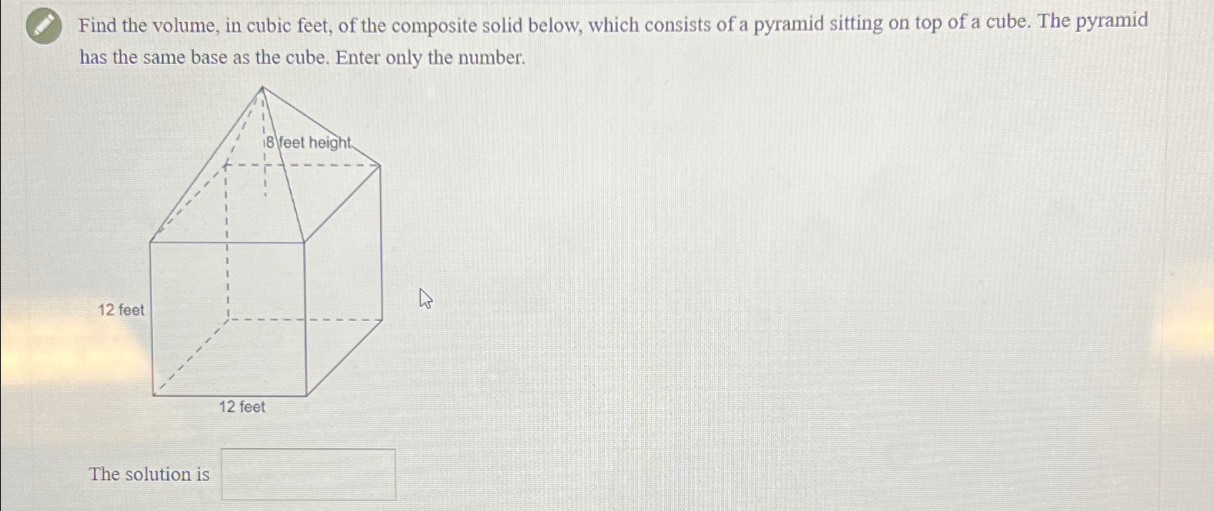 Solved Find the volume, in cubic feet, of the composite | Chegg.com