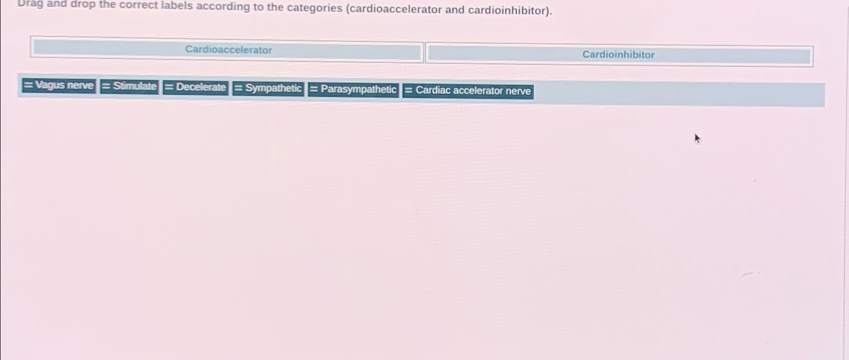 Solved Drag and drop the correct labels according to the | Chegg.com