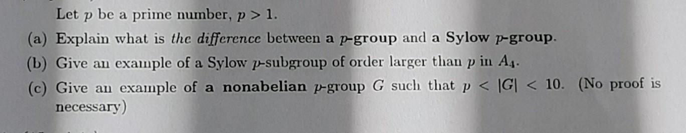 Solved Let p be a prime number, p>1. (a) Explain what is the | Chegg.com