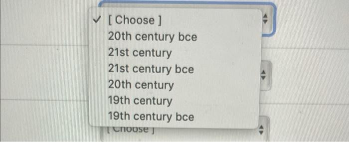Solved D Question 1 8 pts Century Numbers Give the following | Chegg.com