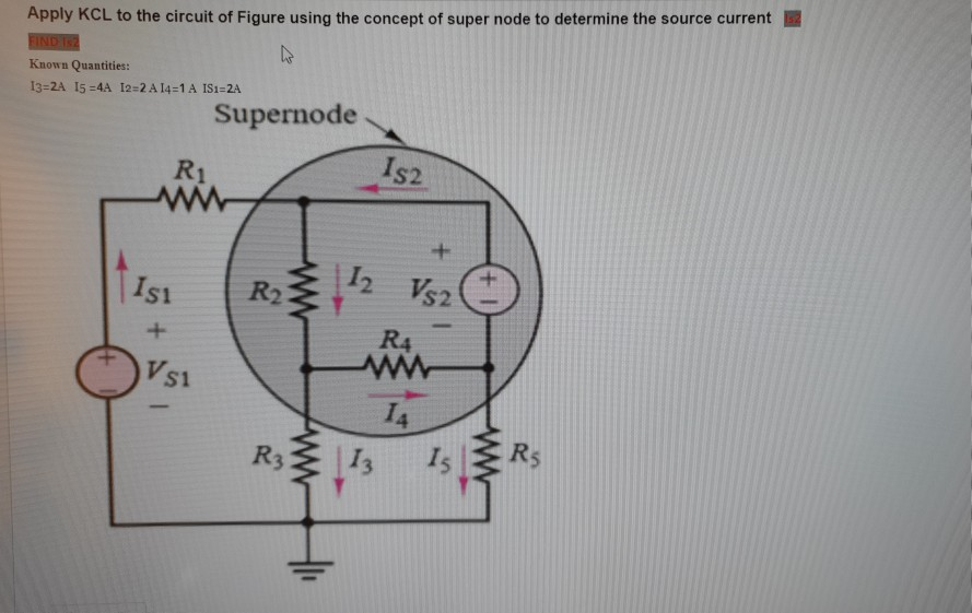 Solved Apply KCL to the circuit of Figure using the concept | Chegg.com