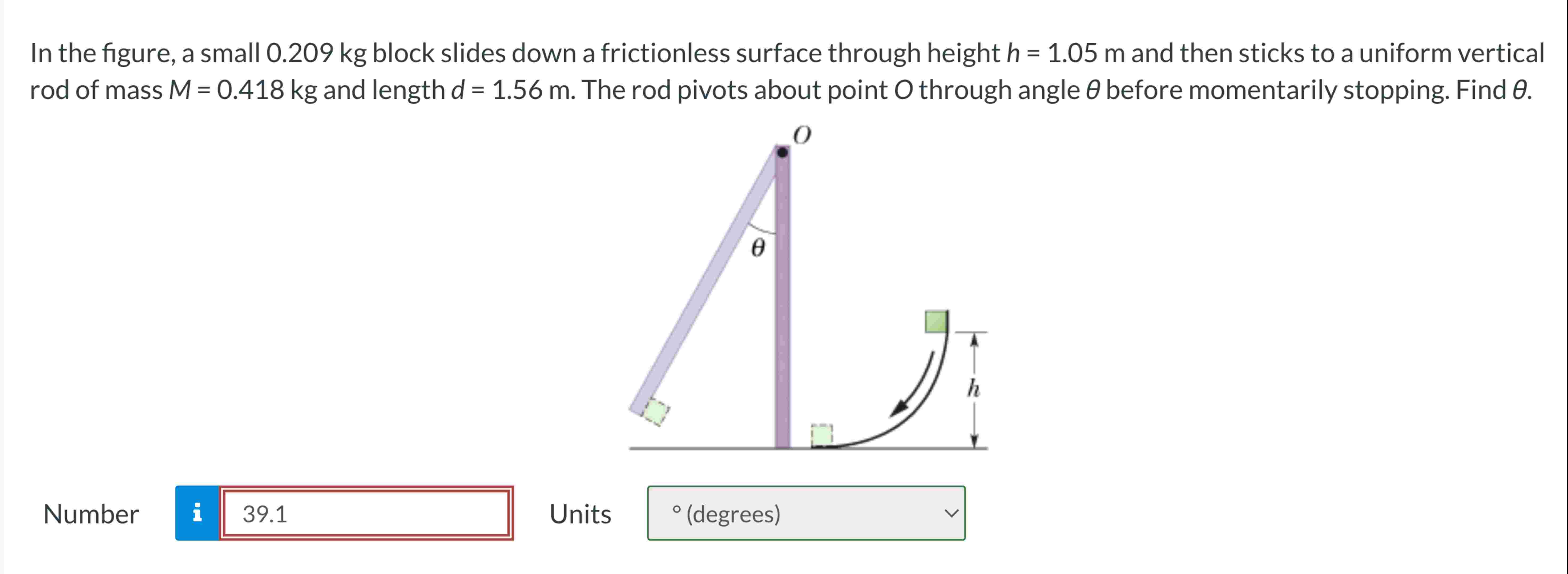 Solved In ﻿the figure, a small 0.209 kg ﻿block slides down a | Chegg.com