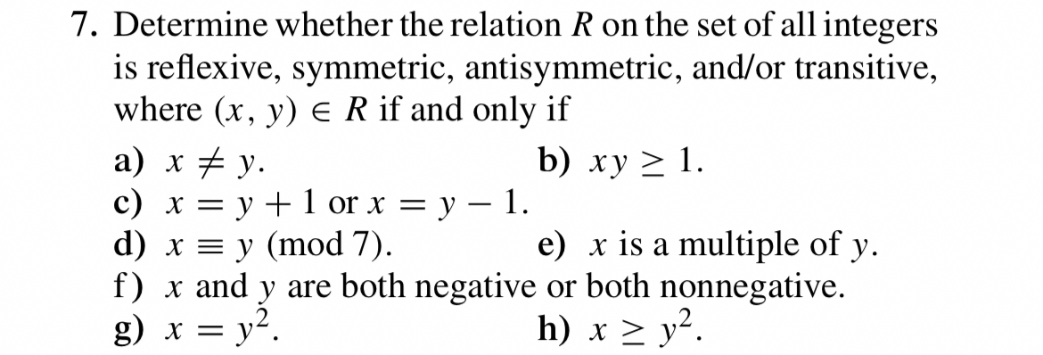 Solved by an EXPERT Determine whether the relation R ﻿on the set of all | Chegg.com