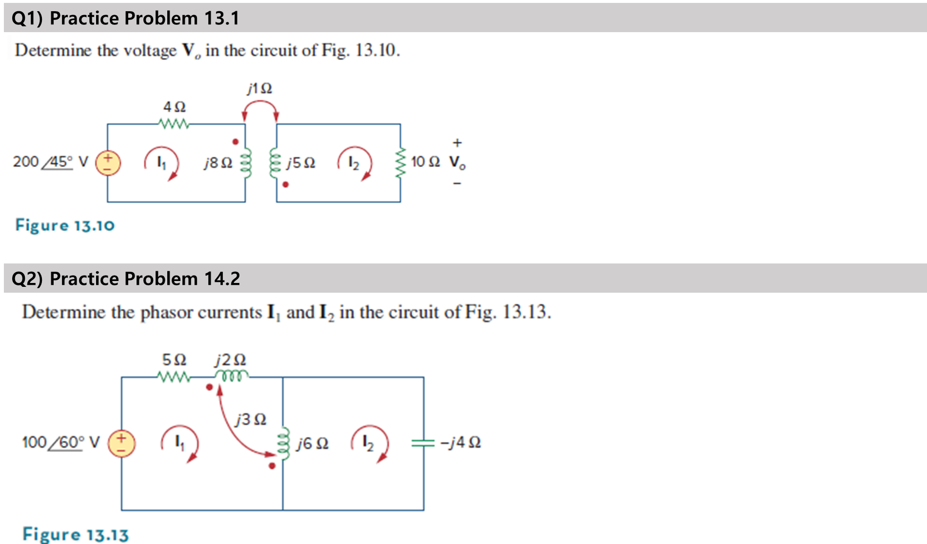 Solved Q1 ﻿practice Problem 131determine The Voltage Vo 4529