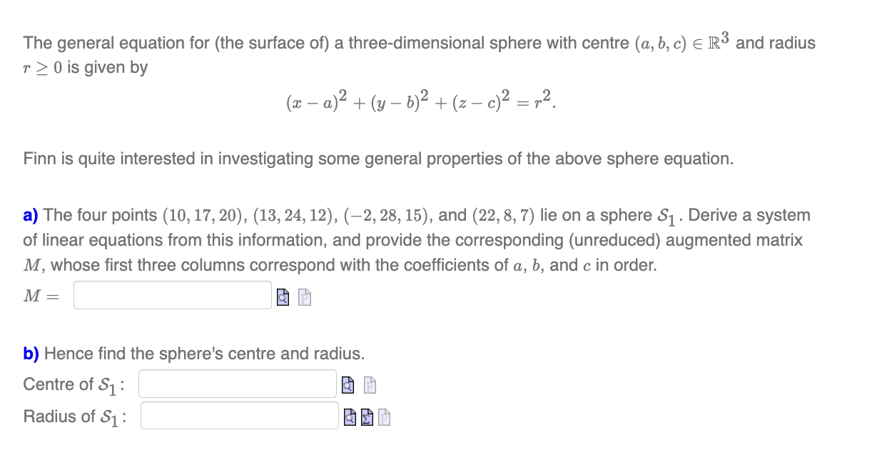 The general equation for (the surface of) ﻿a | Chegg.com