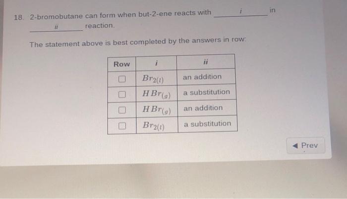 Solved A student added a bromine solution to a hydrocarbon | Chegg.com