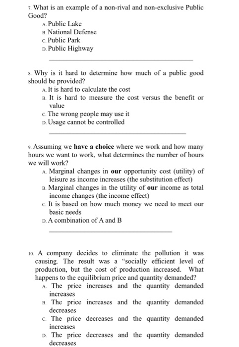 Solved 7. What is an example of a non-rival and | Chegg.com