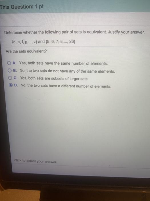 Solved This Question: 1 pt Determine whether the following | Chegg.com