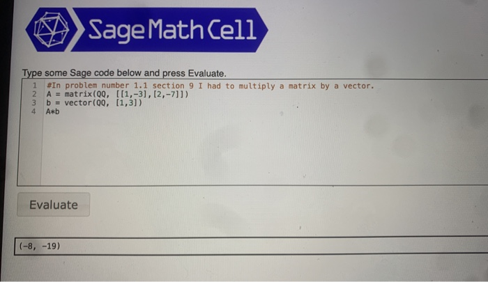 Solved A Sage Math Cell Type some Sage code below and press | Chegg.com