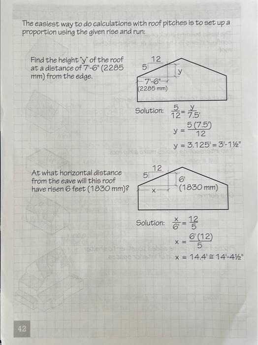 Solved The easiest way to do calculations with roof pitches | Chegg.com