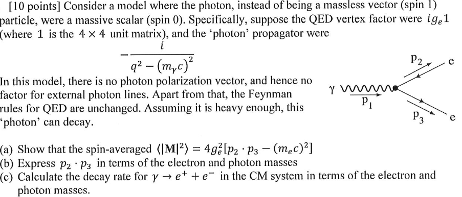 Solved [10 ﻿points] ﻿Consider a model where the photon, | Chegg.com