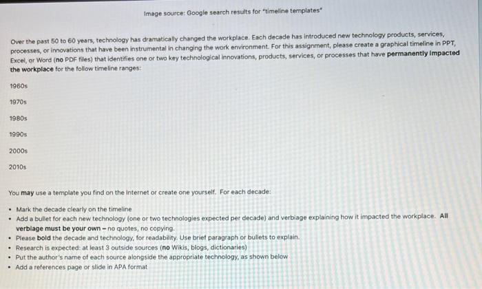 Solved Over the past 50 to 60 years, technology has | Chegg.com