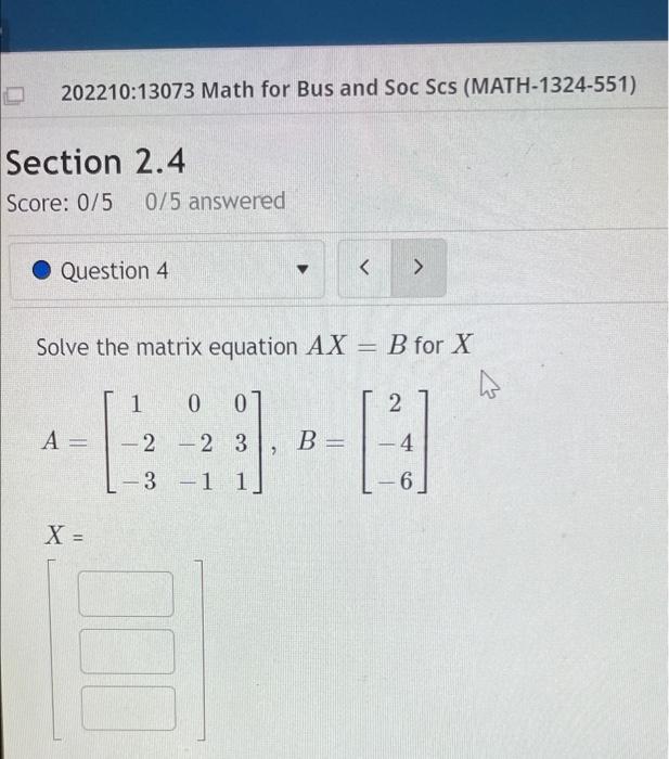 Solved 202210:13073 Math for Bus and Soc Scs (MATH-1324-551) | Chegg.com