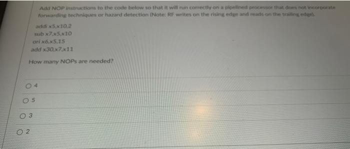 Solved Aod NOP instructions to the code below sa that it | Chegg.com