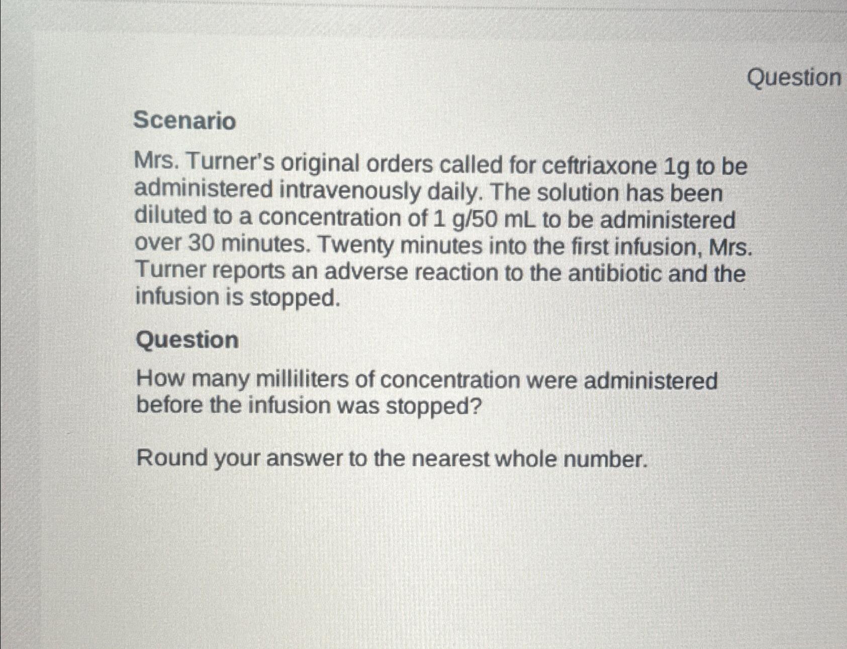 Solved QuestionScenarioMrs. ﻿Turner's original orders called | Chegg.com