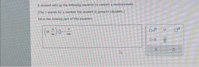 Solved A student sets up the following equation to convert a | Chegg.com