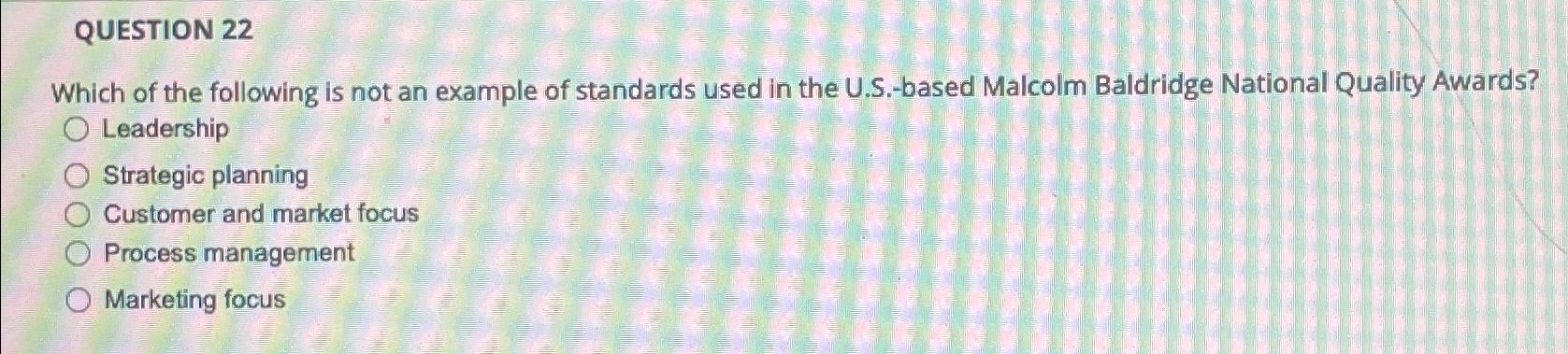 Solved QUESTION 22Which of the following is not an example | Chegg.com