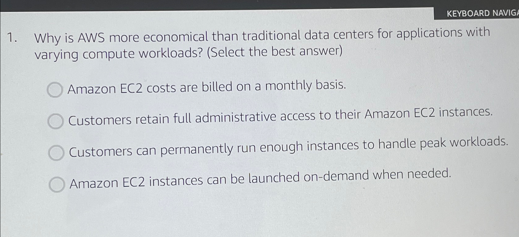 Solved Why is AWS more economical than traditional data | Chegg.com