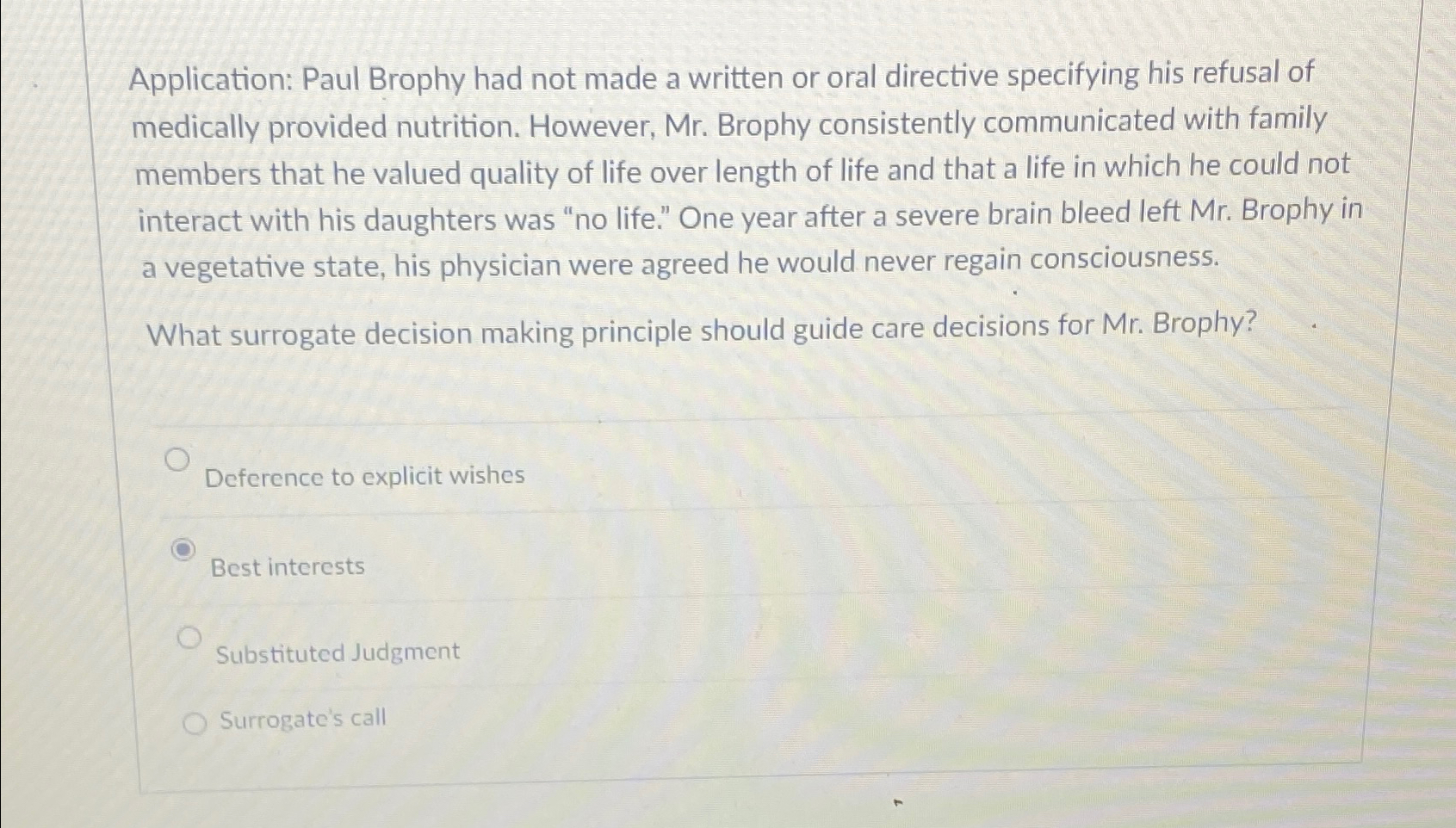 Solved Application: Paul Brophy had not made a written or | Chegg.com