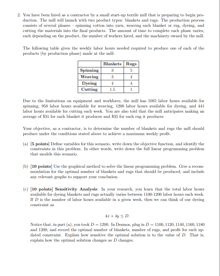 Solved your answers to two decimal places. Let the columns | Chegg.com
