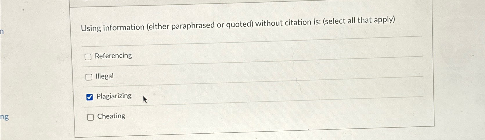 Solved Using information (either paraphrased or quoted) | Chegg.com