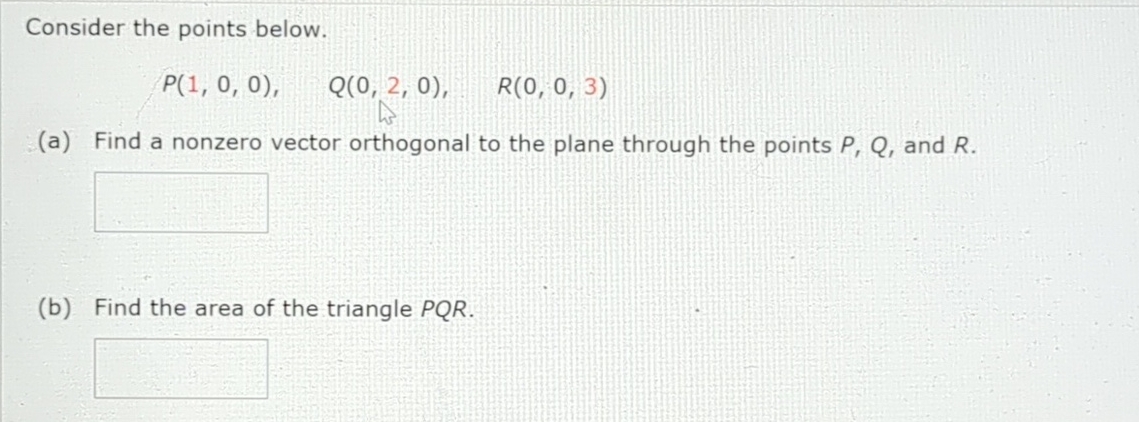 Solved Consider the points | Chegg.com