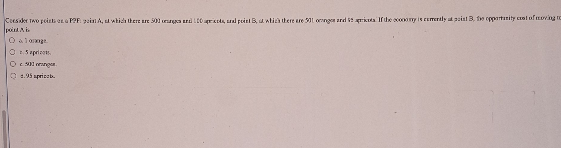 Solved Consider two points on a PPF: point A, ﻿at which | Chegg.com