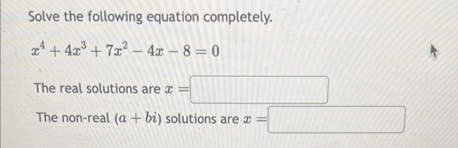 Solved Solve the following equation | Chegg.com