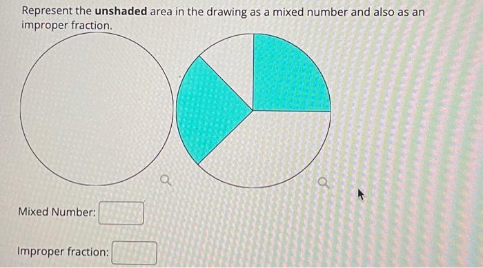 Solved Represent the unshaded area in the drawing as a mixed | Chegg.com