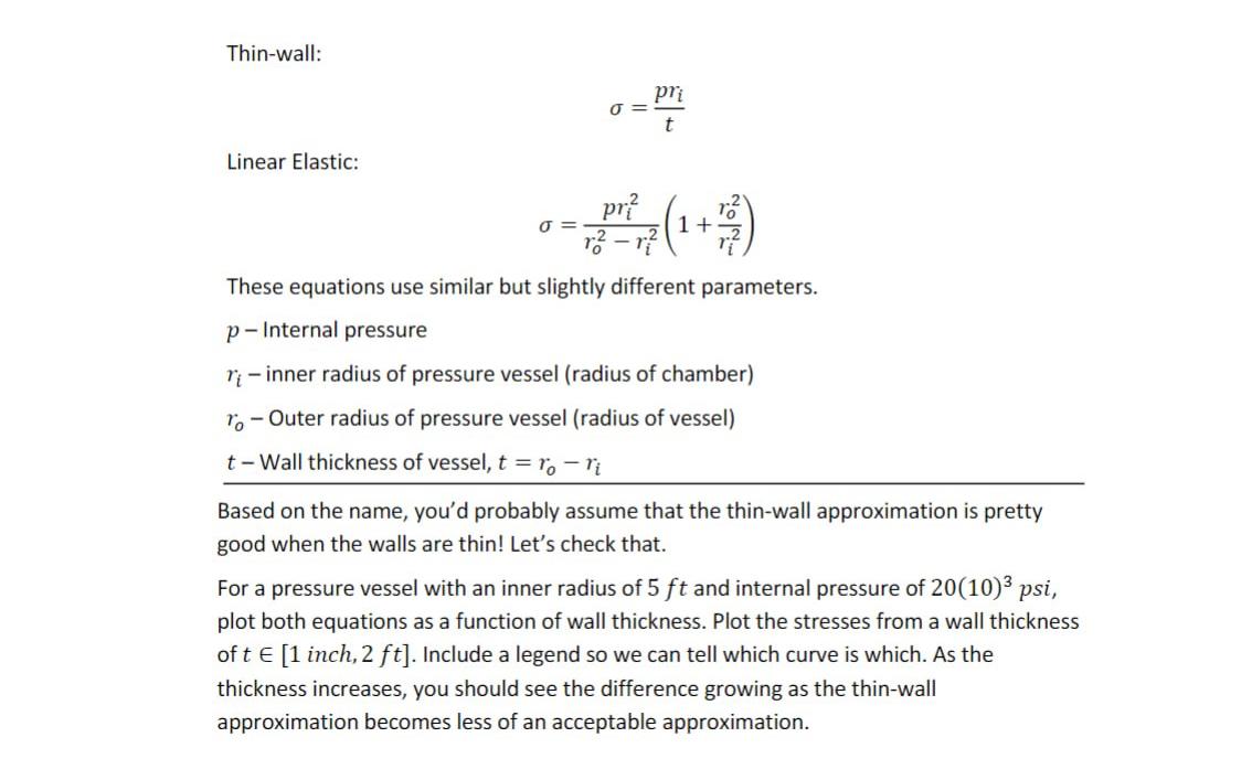 Solved Thin-wall:σ=pritLinear | Chegg.com