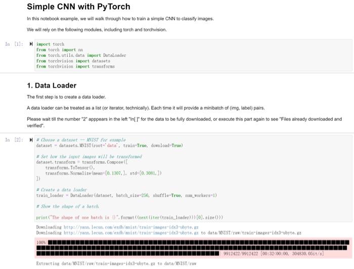 Solved Downloading http://yann, lecun. | Chegg.com