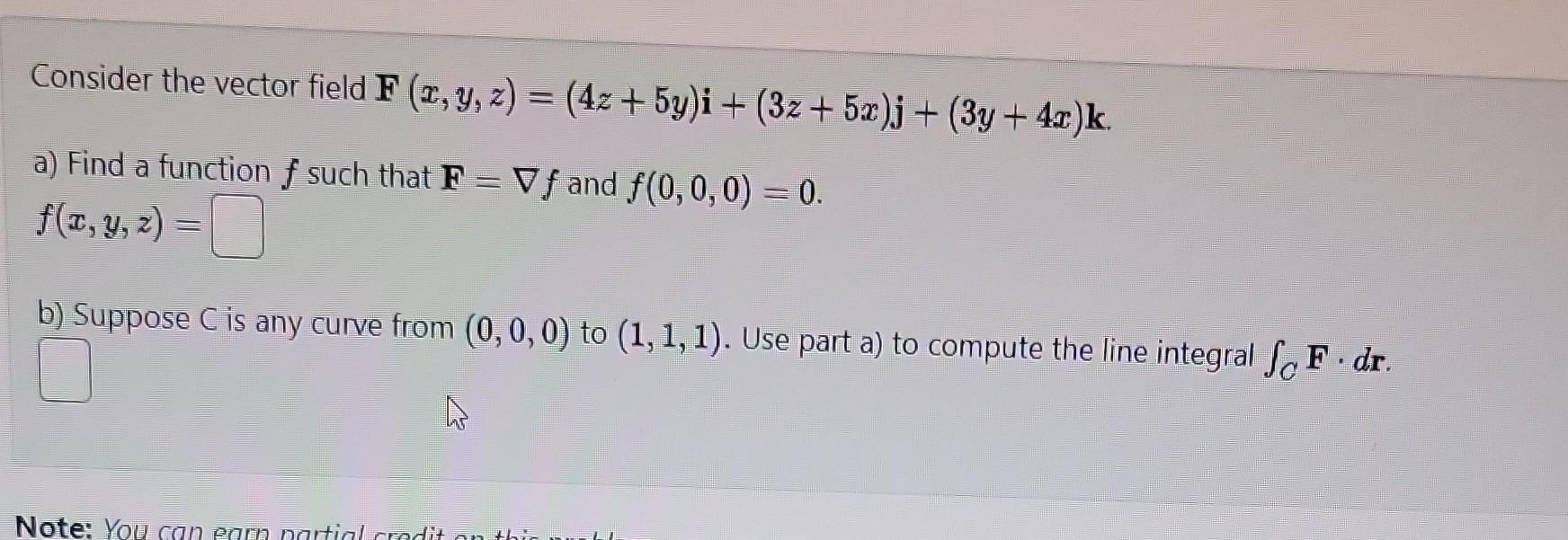 Solved Consider the vector field | Chegg.com
