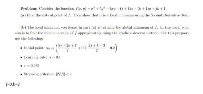 Solved Problem: Consider the function | Chegg.com