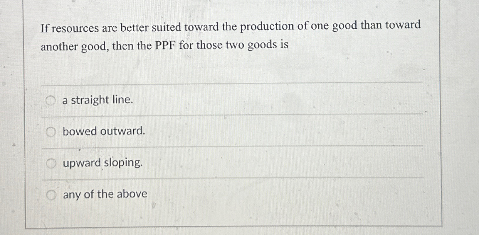 Solved If resources are better suited toward the production | Chegg.com