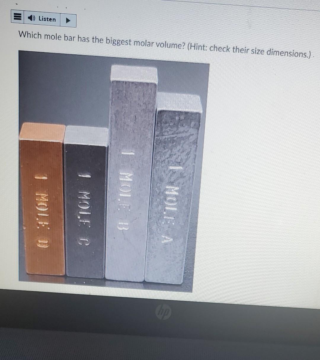 Solved Activity A - Molar Mass of Elements (Question 1 - 6) | Chegg.com