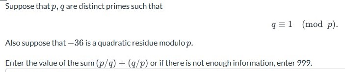 Solved Suppose that p,q ﻿are distinct primes such | Chegg.com