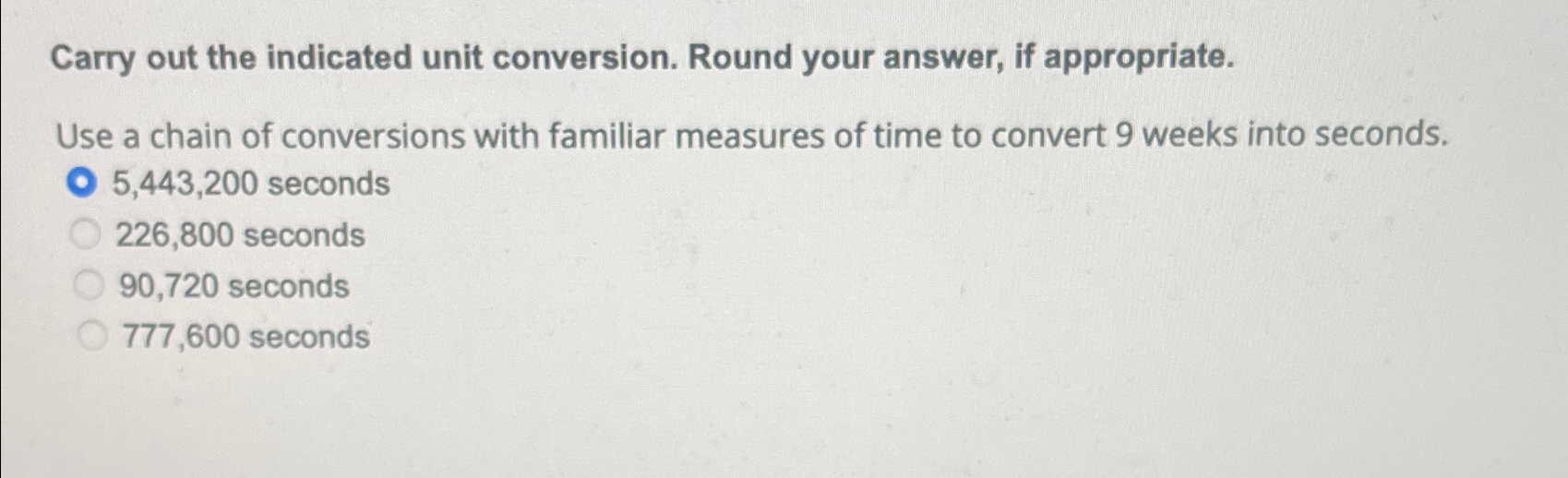 Solved Carry out the indicated unit conversion. Round your | Chegg.com