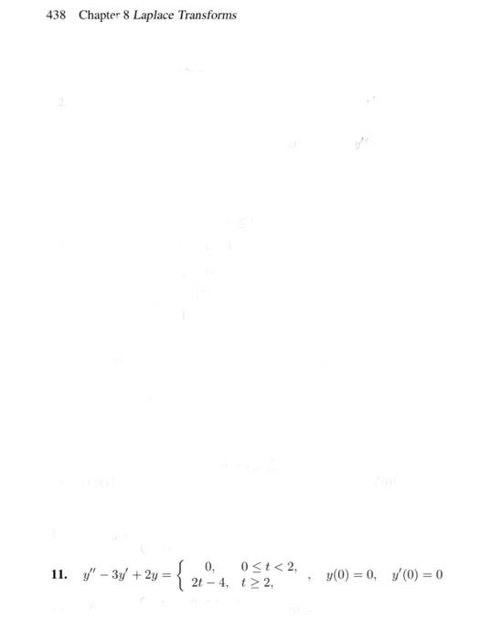 Solved 438 Chapter 8 Laplace Transforms 11. | Chegg.com