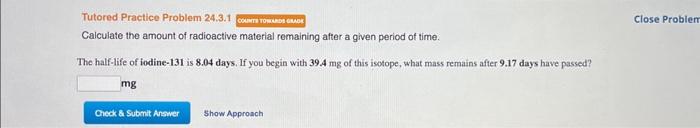 Solved Tutored Practice Problem 24.3.1 Calculate the amount | Chegg.com