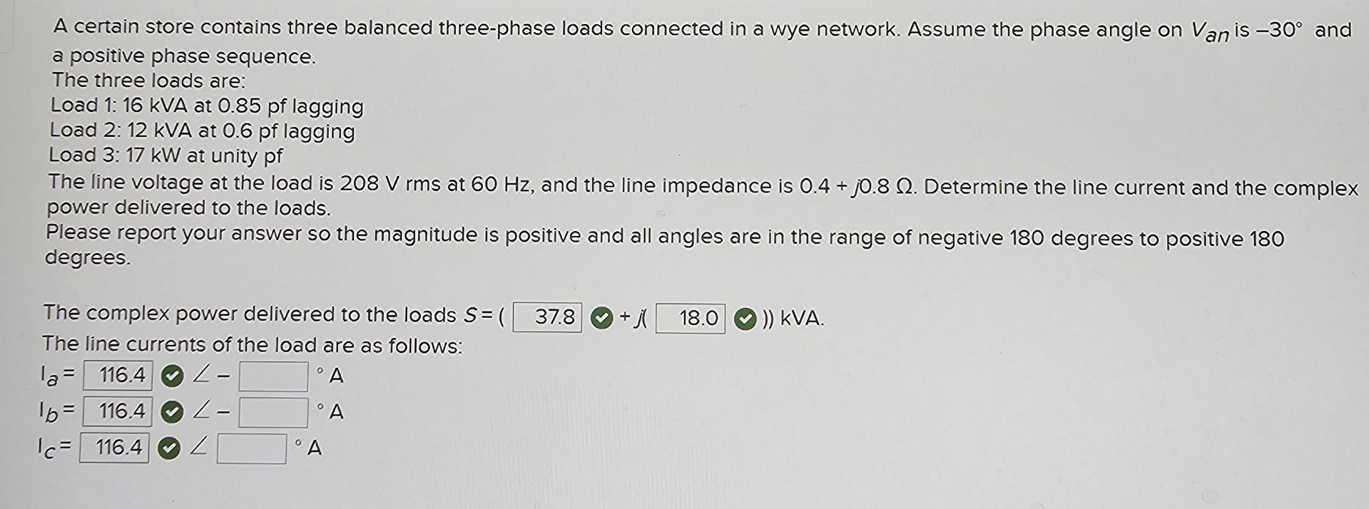 Solved A certain store contains three balanced three-phase | Chegg.com