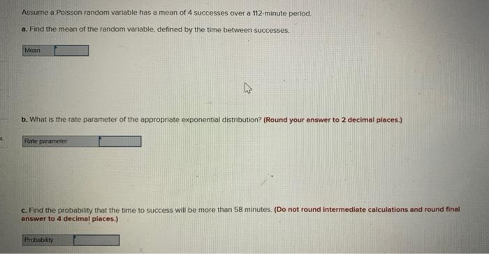 Solved Assume a Poisson random variable has a mean of 4 | Chegg.com