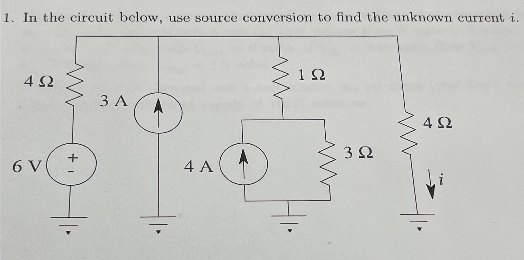 Solved In the circuit below, use source conversion to find | Chegg.com